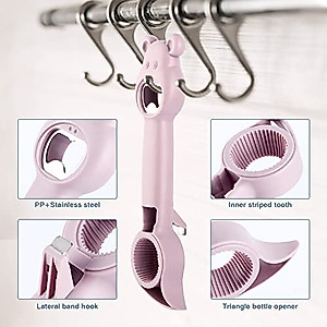 FICUS 4 IN 1 Multi Function Can Opener Bottle，Jar Opener beer opener，Multi Kitchen Tool For Jelly Jars, Wine, Beer and other, Handheld Can Beer Opener for Children, Elderly and Arthritis Sufferers
