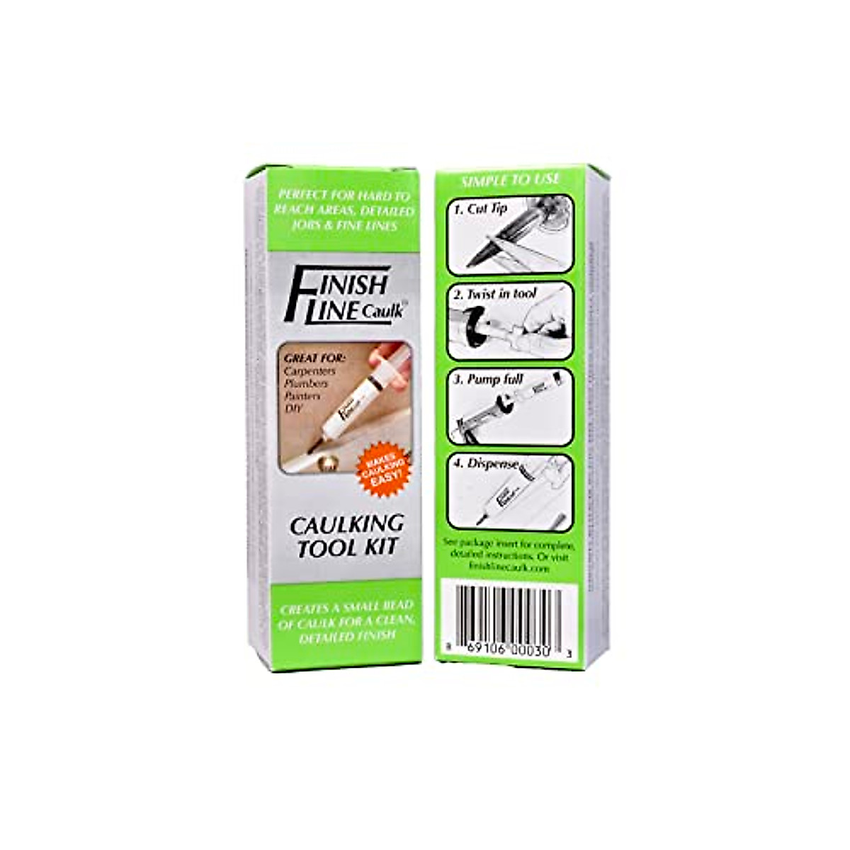 Finish Line Caulk Tool Precision Caulking System Starter Set