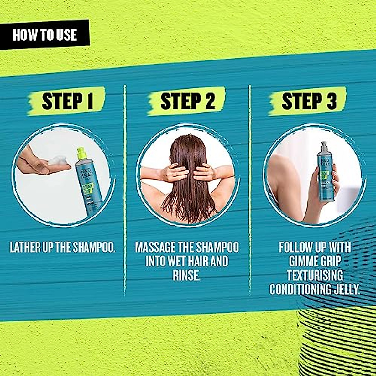 TIGI Bed Head GIMME GRIP TEXTURIZING SHAMPOO FOR HAIR TEXTURE 20.29 fl oz