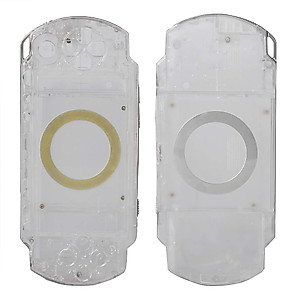 Socobeta Game Console Shell Replacement Game Console Housing Set with Buttons Kit Compatible with PSP 1000(Clear)