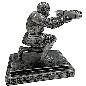 Ofiedx Executive Knight Pen Holder with a Pen Personalized Desk Accessories Decor Home Office Cool Pen Stand Iron