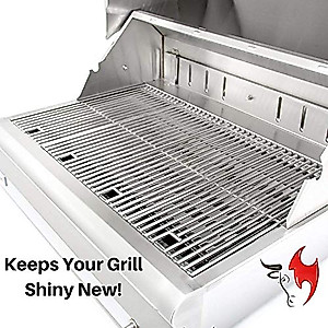 Kona Safe/Clean Grill Brush and Flat Scraper - Speed/Scrape Fits Weber Gas Grills, Flat & Round BBQ Grill Grates - Bristle Free Grill Cleaning - 100% Rust Resistant Stainless Steel