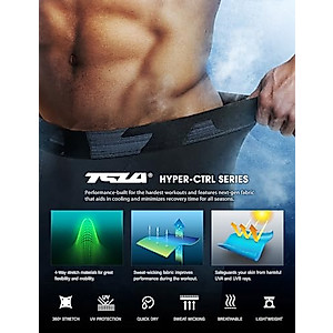 TSLA Men's Compression Pants - Cool Dry Athletic Sports Workout Running Tights Leggings Baselayer, 3pack Tights Camo Black/Camo Grey/Camo Red, Medium