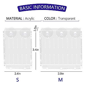 MOCOHANA® Transparent Acrylic Mini Suction Cup Aquatic Plant Cup Pot Planter Holder for Aquarium Fish Tank Decor (S)