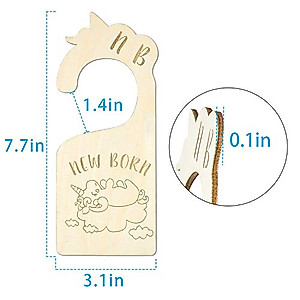 Unicorn Baby Closet Divider,NB to 24 Months 7 Sets of Wood Baby Cloth Organizer by Age and Size Nursery Infant Wardrobe Divider Gift for Newborn Baby Shower (Cartoon)