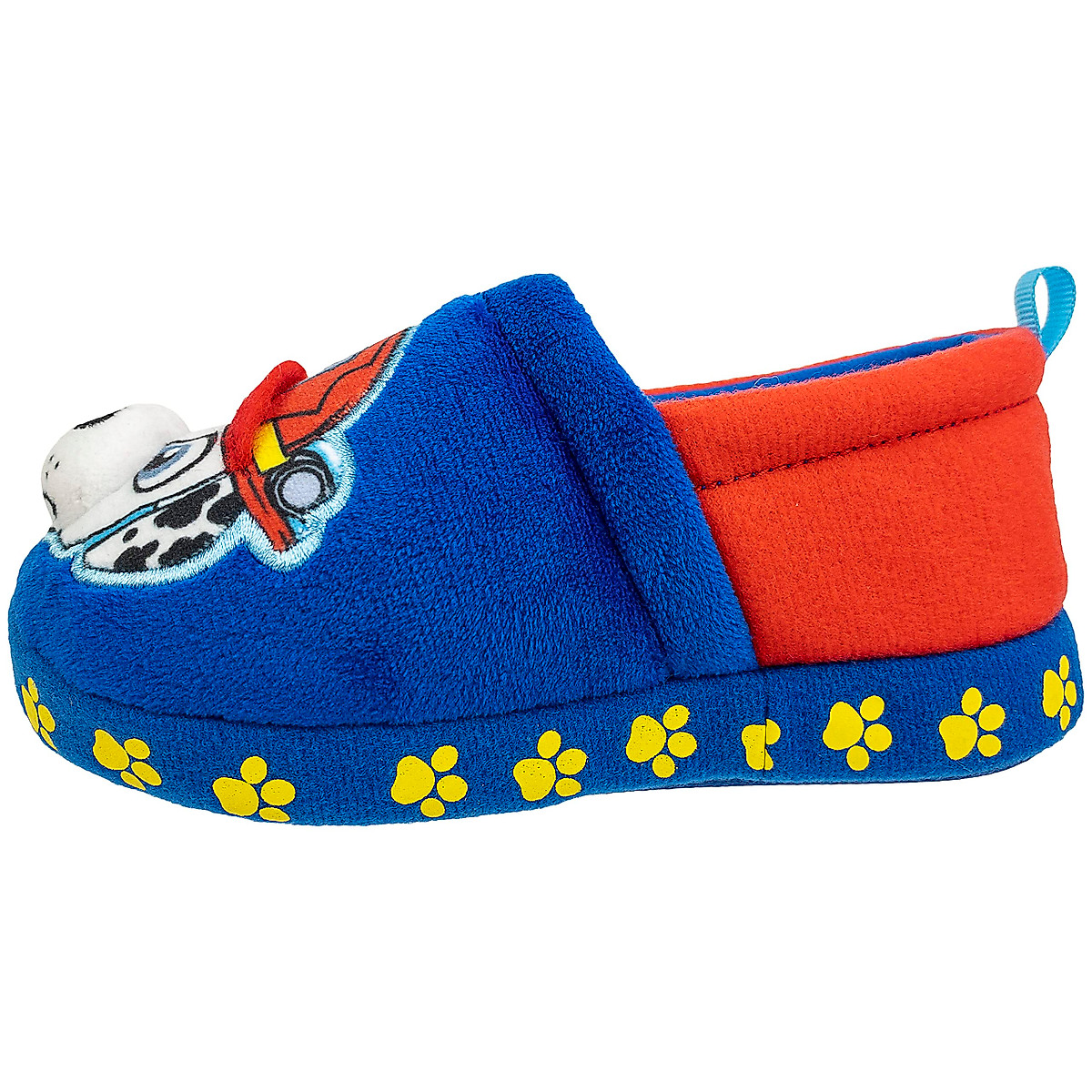 Paw Patrol Boy's Chase and Marshall A-Line Plush Slipper,Blue Red Toddler Size 9/10