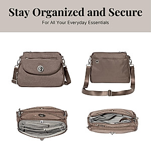 Baggallini Women's Calais Crossbody Bag, Portbello Shimmer