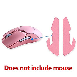 A Pair Grip Tape Replacement for Razer Viper/Viper Ultimate Gaming Mouse (Pink)