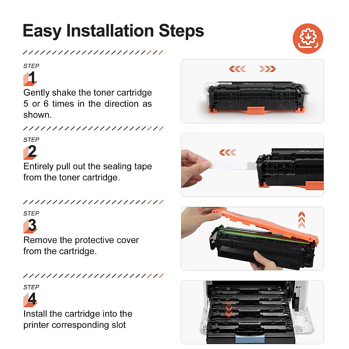 v4ink 5PK Remanufactured Toner Cartridge Replacement for Canon 118 HP 304A CC530A Toner for Canon ImageClass MF726Cdw MF8350CDN MF8580Cdw MF8380Cdw LBP7660Cdn Printer 2 Black 1 Cyan 1 Magenta 1 Yellow