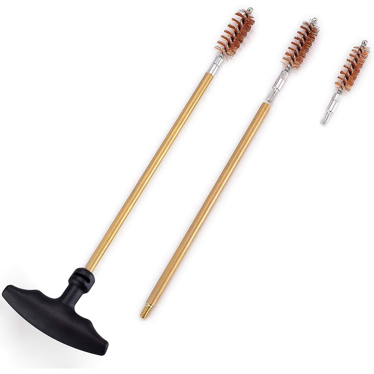 Universal Handgun Cleaning kit .357/.38/9mm, 40, 45 Caliber Pistol Cleaning Kit Brass Brush Jag and Cotton Mops BOOSTEADY