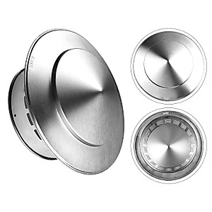 QOXEZY Chimney Cap, 4.33 Inch Stainles Steel Round Chimney Cap, All Weather Chimney Cap Roof Top Round Roof Vent, Perfect Insulation Roof Vent Cap Vent Cover