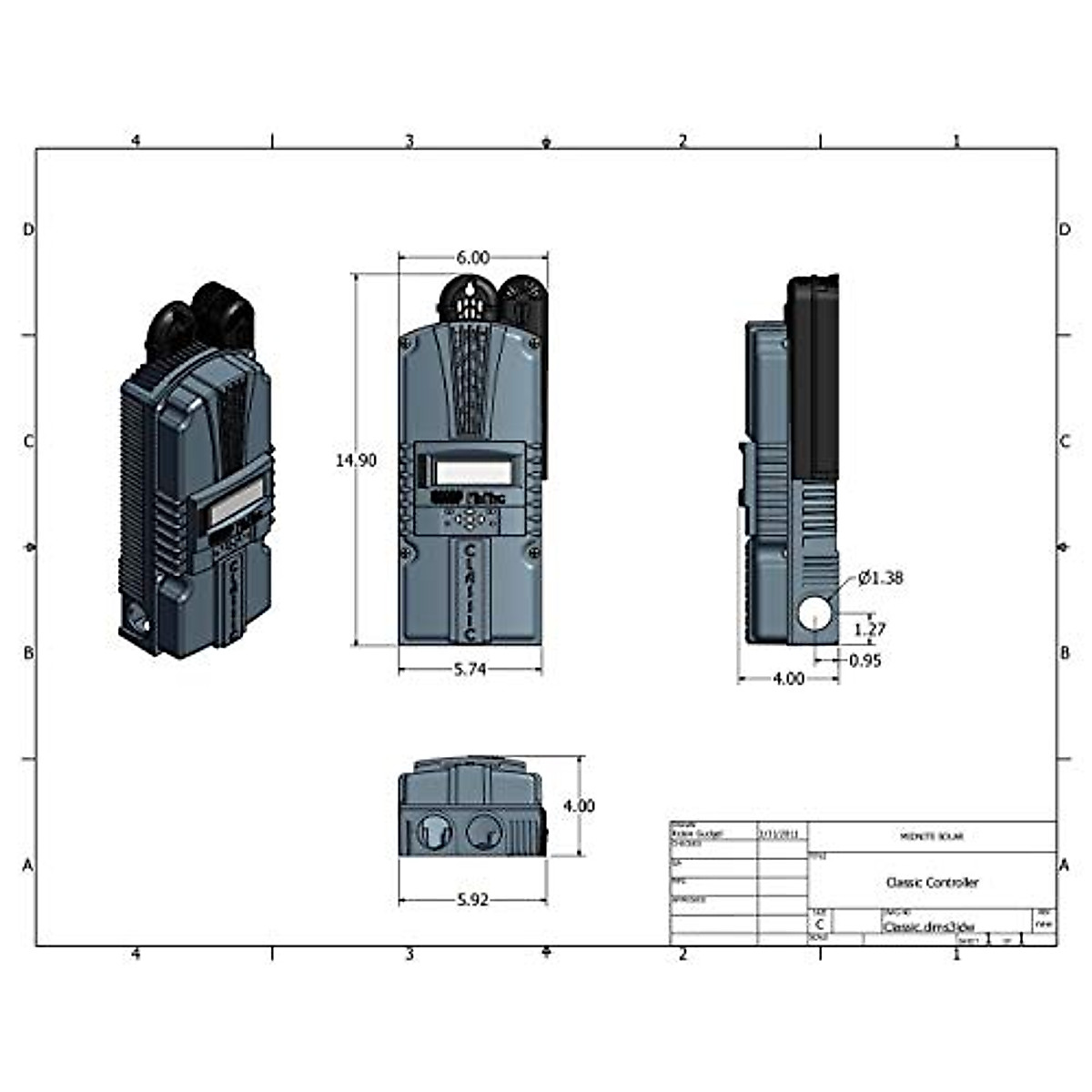 MidNite Solar CLASSIC 250 MPPT Solar Charge Controller 250V