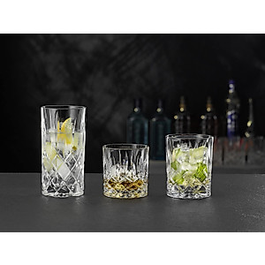 Nachtmann Noblesse Collection Whiskey Glass, Set of 4 Crystal Clear Glasses, 4-Inch Tumbler for Scotch, Cocktail, Liquor, or Bourbon, 10-Ounce, dishwasher safe