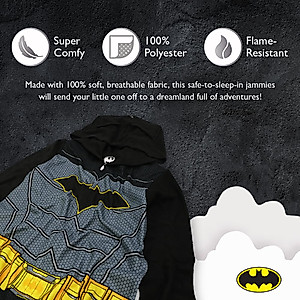 DC Comics Baby Boys Batman Hooded Blanket Sleeper Pajama Set, Hero Protector, 8 US