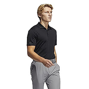 adidas Golf Men's Performance Primegreen Polo Shirt, Black, Extra Large
