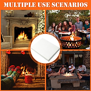 Pangda 6 Pcs Tabletop Fire Pit Ceramic Wool Wick Bioethanol Fuel Table Top Bowl to Extend Burning Time Firepit Sponge Ceramic Fiber Insulation Cotton Core for Bioethanol Rubbing Alcohol (8x6 in)