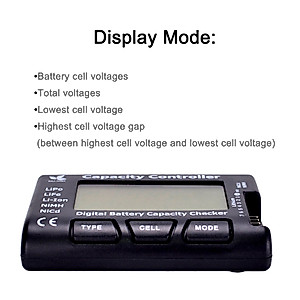 FPVking RC CellMeter-7 Digital Battery Capacity Checker Controller Tester for LiPo LiFe Li-ion NiMH Nicd