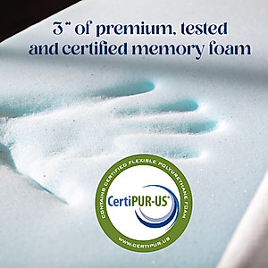 ViscoSoft Dusk Memory Foam Mattress Topper, Twin XL Mattress Topper - 2 Inch Mattress Pad, Cooling and Back Pain Relieving, Foam Bed Topper - CertiPUR-US Certified