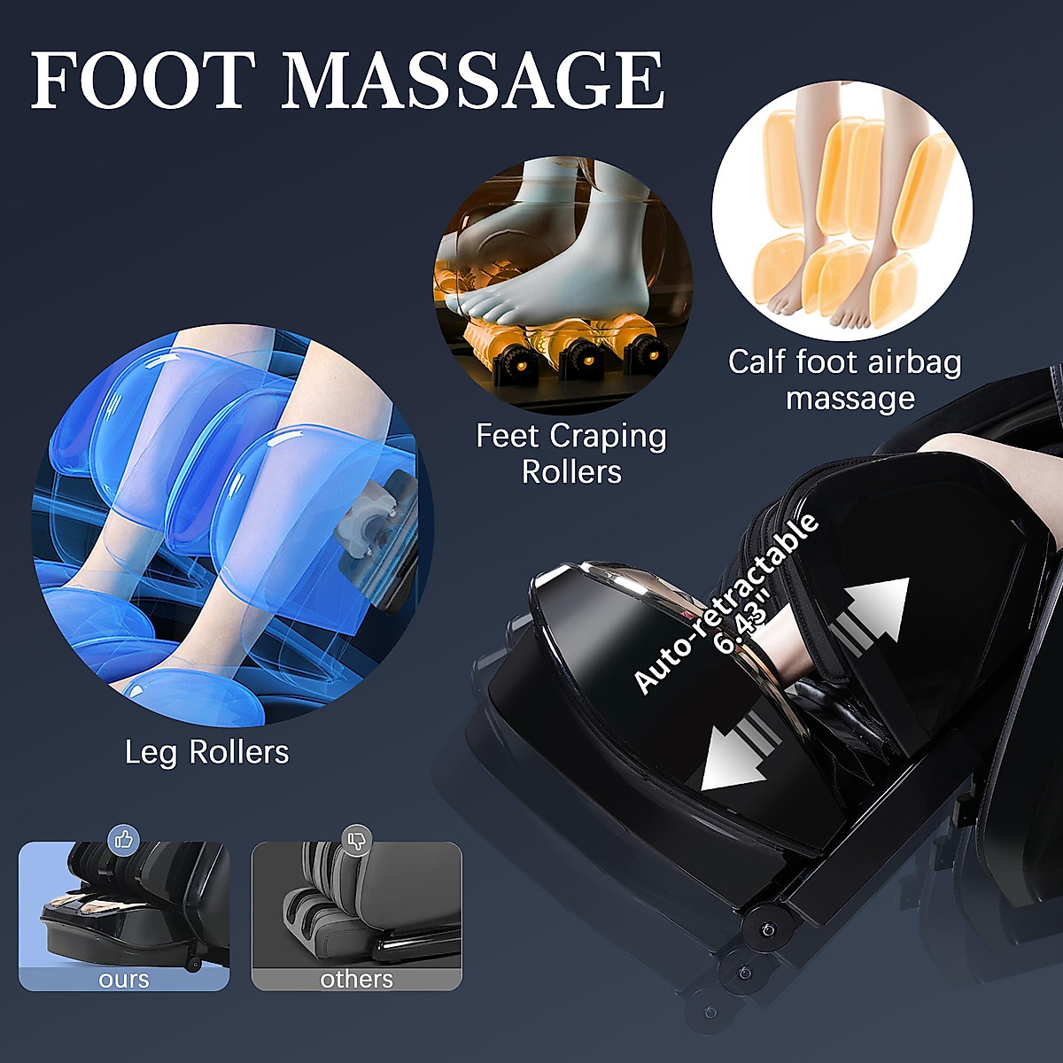 Kollecktiv AI Voice Massage Chair, Full Body Zero Gravity SL-Track Shiatsu Massage Recliner Chair with Heat Body Scan, for Dad, Husband (Black)