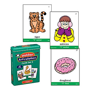 Super Duper Publications | Set of 7 Webber® Articulation Card Decks with Animal Artic Pairs (Bundle Set 3) | Educational Learning Resource for Children