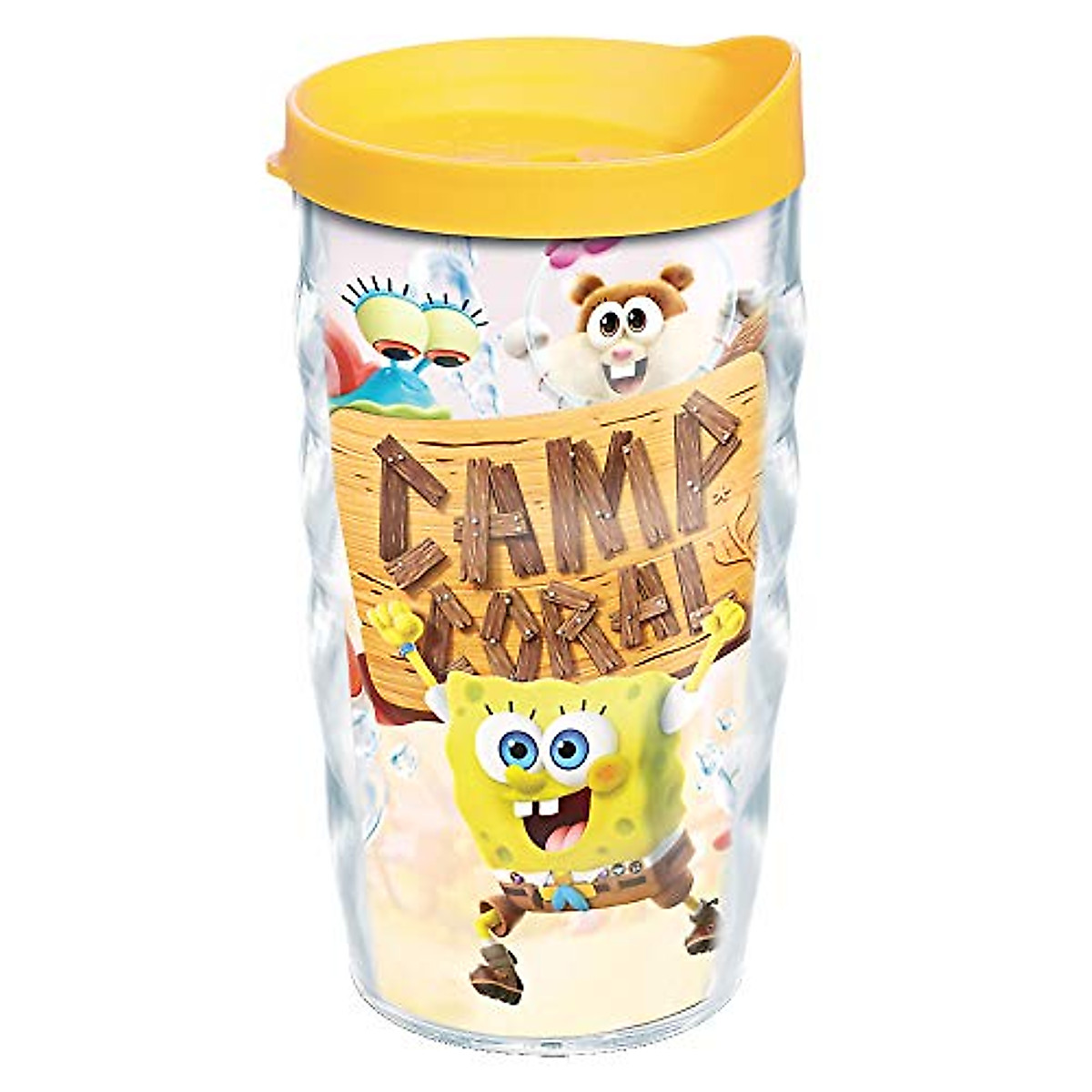 Tervis Made in USA Double Walled Nickelodeon - SpongeBob SquarePants Insulated Tumbler Cup Keeps Drinks Cold & Hot, 16oz, Camp Coral