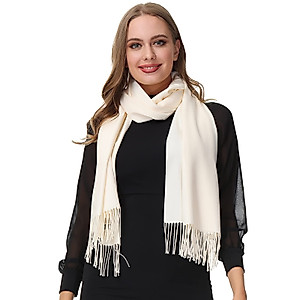 OHAYOMI Womens Pashmina Shawl Wrap Scarf Solid Color Pashmina