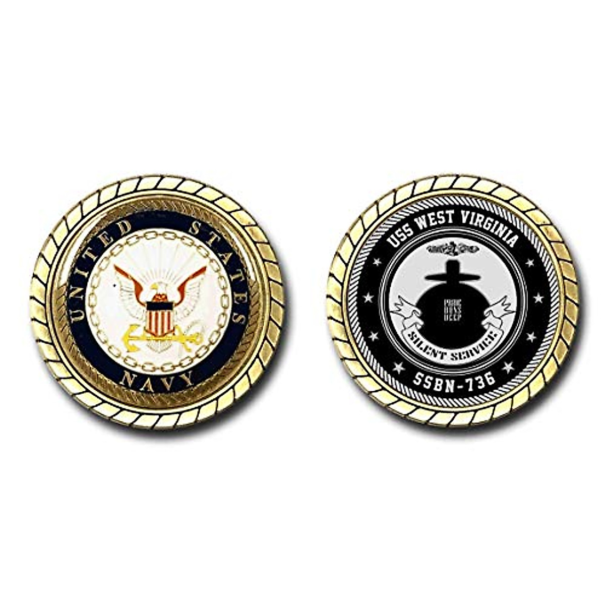 USS West Virginia SSBN-736 US Navy Submarine Challenge Coin - Officially Licensed