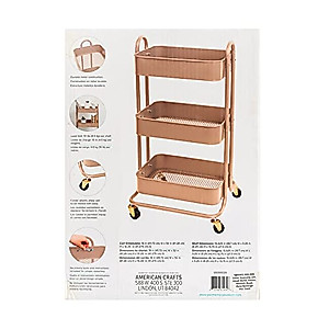 Storage- We R Memory Keepers- 3 Tier Cart- Tan/Oat