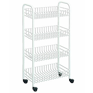 Metaltex USA Inc. 4-tier Rolling Cart, White