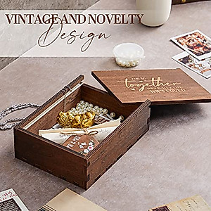 AW BRIDAL Wedding Memory Box Wood Keepsake Box Decorative Gift Box Wedding Engagement Gifts for Couples Anniversary Bridal Shower Gifts