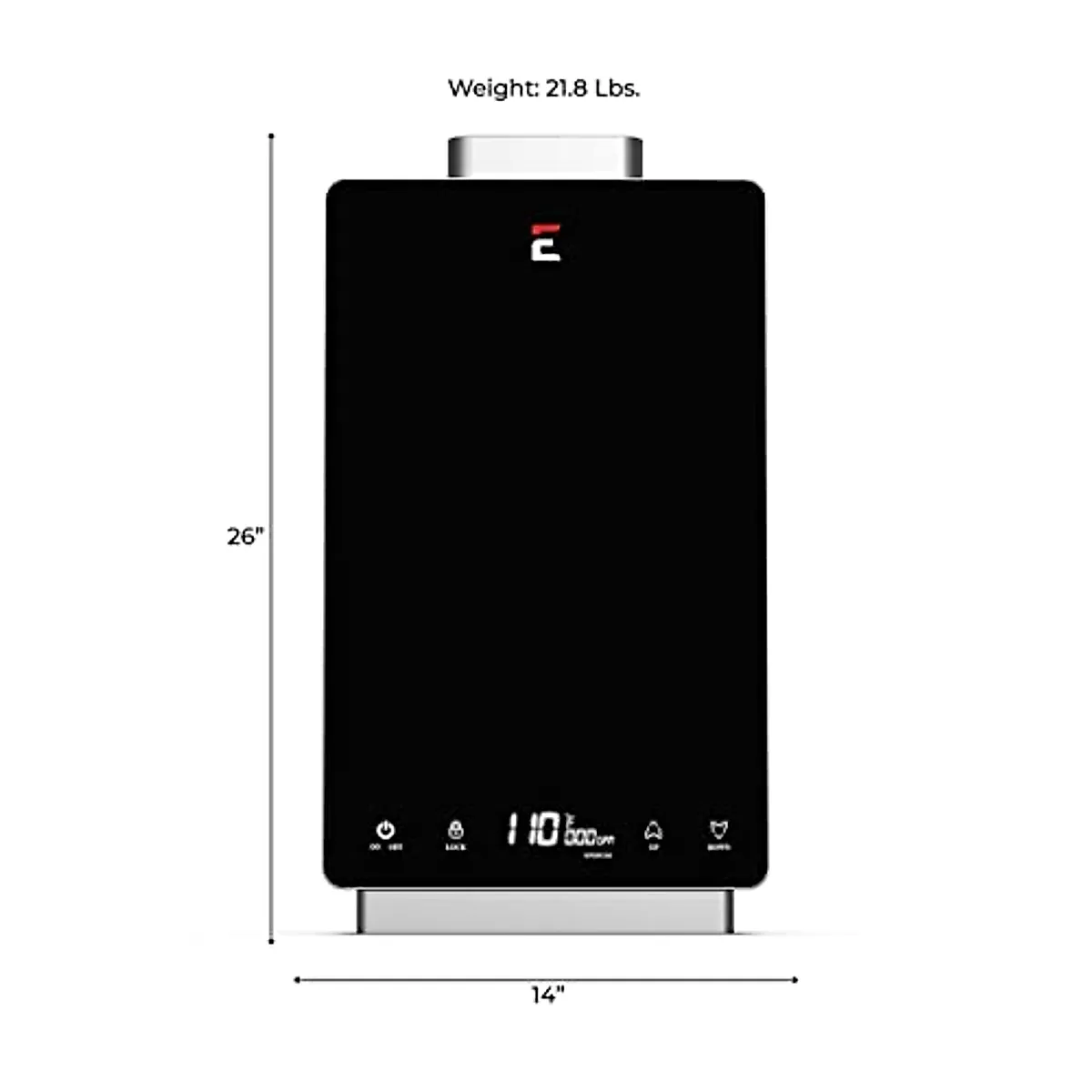Eccotemp i12-LP Water Heater, 4 GPM, Black