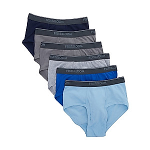 Fruit of the Loom Mens Classic Briefs, Multi 6pk, Large