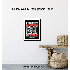 Leadership Office Wall Art Decor- Unique Motivational Gift for Boss, Manager, Team Leader, Coach, Teacher - UNFRAMED Photo 8X10 - Inspirational Quote Poster Print