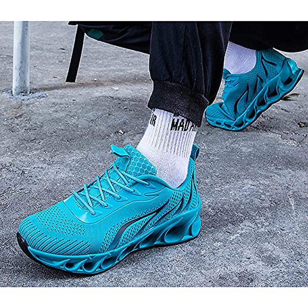 Women's Relieve Foot Pain Perfect Walking Shoes,Non Slip Blade Type Casual Fashion Sneakers,Breathable Non Slip Gym Sports Work Trainers (10.5,Blue)