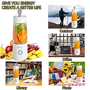 LLLJJJ Portable Blender, Mini Blender with USB Charging Function, Mini Blending Juicer for Fruits and Milkshakes, can Squeeze Juice in 45s, Suitable for Family, Travel, Outdoor, Micro Blender(1 PCS)