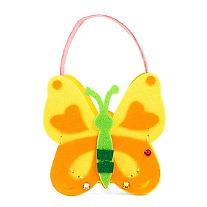 TOYANDONA 6Pcs Sewing Kit for Kids, Creative Kids Handbag Cartoon Nonwoven DIY Handbag Kit for Girls Kit Crafts and Arts