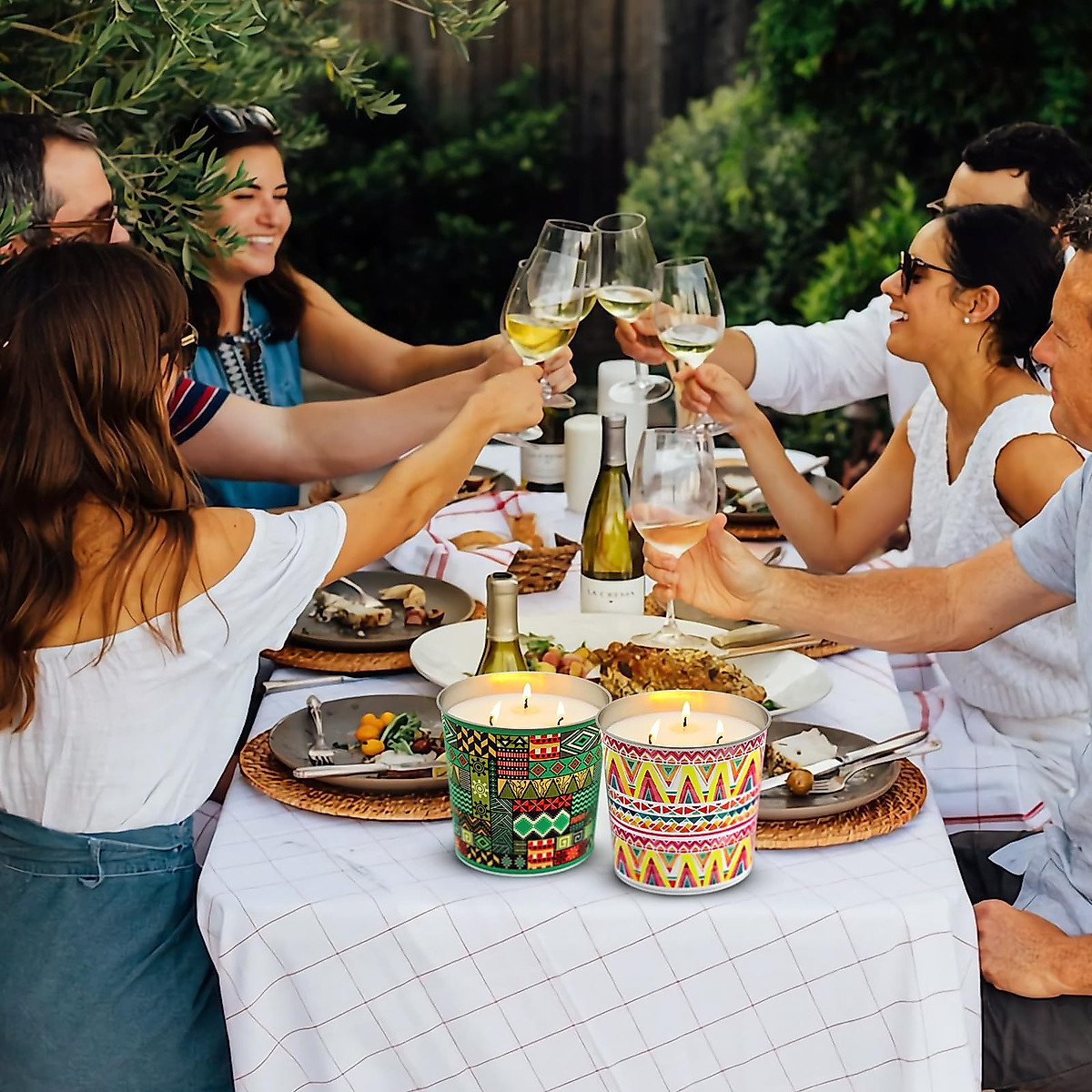 2 Packs Citronella Candle Outdoor Indoor, Large 3-Wick Bucket Candles for Summer, 20 Ounce Lemongrass Soy Wax Candles for Home Garden Patio Yard Balcony