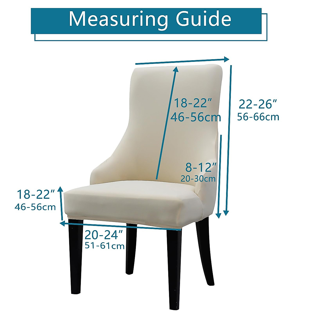 Liykimt Stretch Wingback Side Chair Slipcover-Accent Chair Cover Slipcover with Arm,Washable Upholstered Arm Dining Chair with Nailed Trim Protector for Dining Living Room Set of 2,Orange