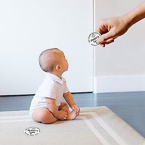 2Pcs New Parent Decision Coin Gift for New Mom Funny Parent Mummy Gifts After Baby Daddy Birth Gift Pregnancy Women First Time to be Moms Dads,Double Sided,Sliver.