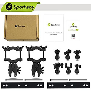 Sportway Dash Cam Mount, S90 Dash Cam Mirror Mount Holder with 6pcs Joints for Rove APEMAN CHORTAU Roav Nexar iiwey YI Z-Edge Old Shark KDLINKS Crosstour Falcon Zero... Most Car Dash Cameras