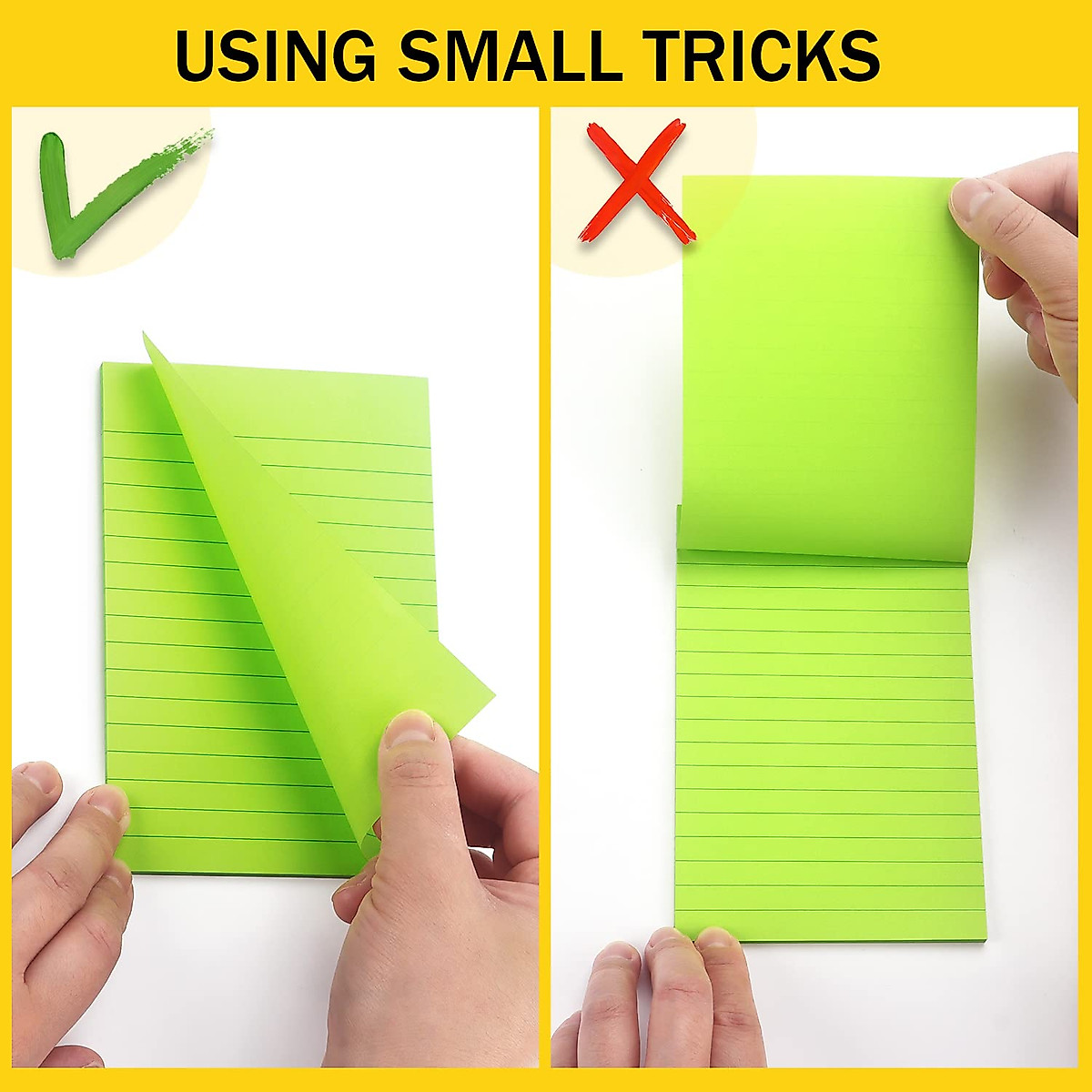Sticky Notes with Lines 4x6 Lined Sticky Notes 8 Bright Multi Colors 8 Pads 35 Sheet/Pad