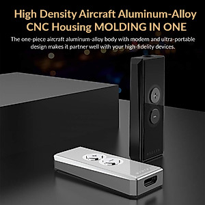 HIDIZS S8 USB DAC Amp, 384kHz / 32Bit USB C Portable HiFi Audio Decoding Amplifier for iPhone iPod Android Computer with Windows/Mac OS/iOS/iPad OS System (4 Interface Cable Included, Silver)