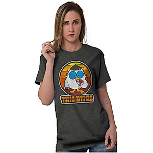 This Bites Funny Mr Owl Tootsie Pop Graphic T Shirt Men or Women Dark Heather