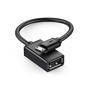 UGREEN Micro USB 2.0 OTG Cable On The Go Adapter Male Micro USB to Female USB Compatible with Samsung Phone S7 S6 Edge S4 S3 LG G4 Controller Android Windows Smartphone Tablets 4 Inch Black