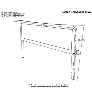 Leo & Lacey King Panel Headboard in Espresso