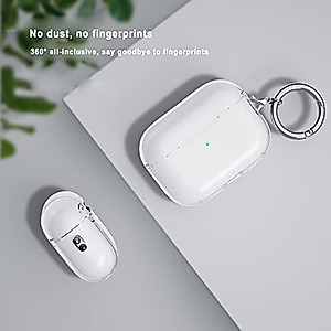 for Airpods Pro 2 Case，for Airpods Pro 2 Cases Wireless Earphone Protective Case Soft Silicone Headphones Cover Portable Ear Buds Protection (Transparent)