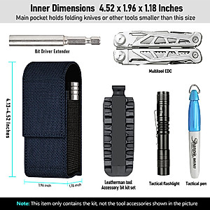 ykooe Multitool Sheath Compatible with Leatherman EDC Belt Organizer Tool Holster Nylon Pouch, Blue
