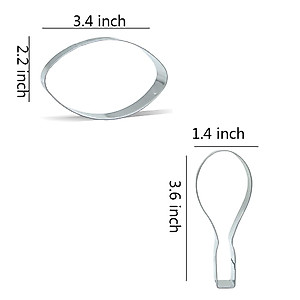 International Sport Cookie Cutter Set - 9 Piece - Football, Glove, Helmet, Megaphone, Jersey, Baseball, Basketball, Trophy Cup, Tennis Racket - Stainless Steel