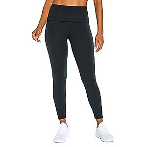 Balance Collection Womens Aubrey High Rise Fold Over Legging, Black