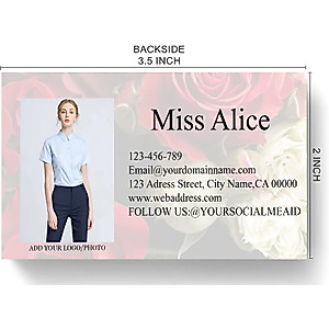 200/500 Pcs Premium Custom Name Cards for Business, Double Sided Personalized 3.5" X 2" Personalized Card No Additional Charge (Color-I)